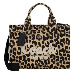 Coach Handtasche 'CARGO TOTE BAG WITH LEOPARD PRINT' Damen Gr&ouml;&szlig;e One Size camel / ecru / schwarz
