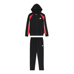 adidas Sportswear Trainingsanzug Jungen Gr&ouml;&szlig;e 152 rot / schwarz / wei&szlig;