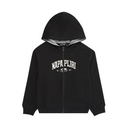 Napapijri Sweatjacke 'B-INOT' Jungen Größe 152 elfenbein / schwarz