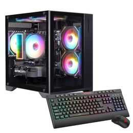 GAMEMAX Gaming-PC »Infinity Mini BK 7524« Windows 11, DDR5 RAM schwarz WLAN AC, ARGB-Beleuchtung Front, 4x USB 2.0/1.1, 1x PS/2, 2x USB 3.2 Gen 1,...