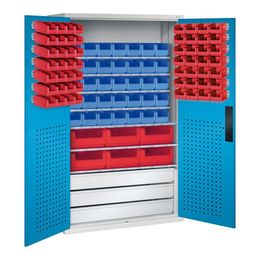 C+P Magazinschrank Serie 13, 1950x1100x535mm, 7035/5012 ; C + P M&ouml;belsysteme (130276-68|S10110)