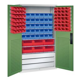 C+P Magazinschrank Serie 13, 1950x1100x535mm, 7035/6011 ; C + P M&ouml;belsysteme (130276-68|S10112)