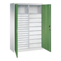 C+P Werkzeugschrank mit Schubladen Acurado, 1950x1200x500mm, 7035/6011 ; C + P Möbelsysteme (8931-303|S10092)