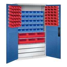 C+P Magazinschrank Serie 13, 1950x1100x535mm, 7035/5010 ; C + P M&ouml;belsysteme (130276-68|S10109)