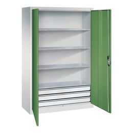 C+P Werkzeugschrank mit Schubladen Acurado, 1950x1200x500mm, 7035/6011 ; C + P Möbelsysteme (8931-503|S10636)
