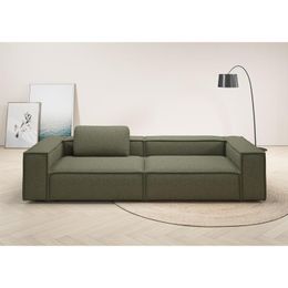 Places of Style 3-Sitzer »Watertown moderner 3-Sitzer« extra breites Sofa mit in eleganten Bezügen & großzügiger Sitzfläche green
