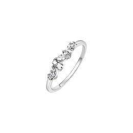 Vivance Fingerring »375 Weißgold Zirkonia weiß« weiß 054 (17,2) Modener Damenring aus 375/- Weißgold glanz