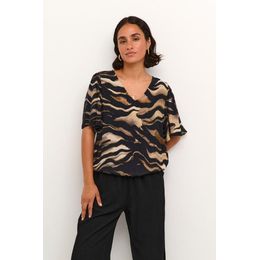 Kaffe Bluse 'Laila' Damen Gr&ouml;&szlig;e L dunkelbeige / umbra / cappuccino / schwarz