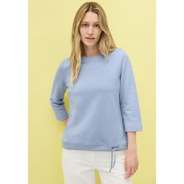 Cecil Sweatshirt, mit elastischem Saum mit Tunnelzug mountain blue S (38) S (38) Halbarm Sweater von Cecil
