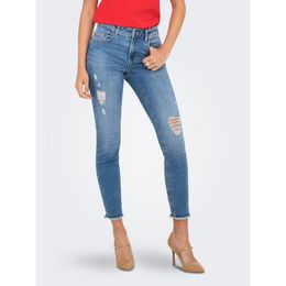 Only Skinny-fit-Jeans »ONLBLUSH MID WAIST ANK RW SKINNY DES DNM« Medium Blue Denim L (40) - Länge 32 Länge 32 L (40) Knöchellange Jeans von Only