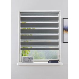 Bruno Banani Doppelrollo &raquo;KIAN&laquo; Lichtschutz Sichtschutz ohne Bohren freih&auml;ngend Klemmfix Doppelrollo- NEUHEIT! grau Polyester
