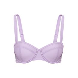 Lscn By Lascana Damen LSCN by LASCANA B&uuml;gel-Bikini-Top &raquo;Gina&laquo; mit Ziern&auml;hten lila 46, Cup E