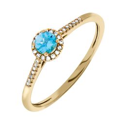 Firetti Ring Damen Gr&ouml;&szlig;e 62 hellblau / gold