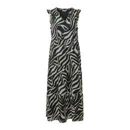 Street One Kleid Damen Größe 40 kitt / dunkelgrün / weiß Winterkleid
