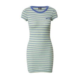 BDG Urban Outfitters Kleid Damen Größe 38 blau / pastellblau / gelb / weiß Winterkleid