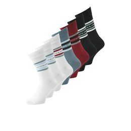 Jack & Jones JACK & JONES Socken 'JACLedger' Herren Gr&ouml;&szlig;e 41/46 taubenblau / rubinrot / schwarz / wei&szlig;