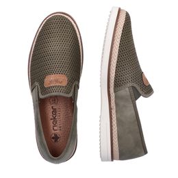 Rieker Slipper Herren Gr&ouml;&szlig;e 46 beige / braun / oliv / wei&szlig;