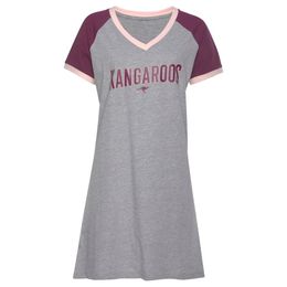 Kangaroos Nachthemd Damen Gr&ouml;&szlig;e XS nude / graumeliert / bordeaux