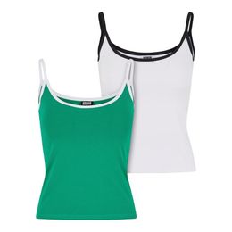 Urban Classics Top female Green, White size XS
