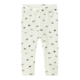 name it Leggings 'NBMWang' Gr&ouml;&szlig;e 74 gelb / taupe / schwarz / wei&szlig;