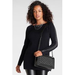 Laura Scott Pullover Damen Größe M schwarz / silber