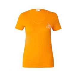 s.Oliver T-Shirt Damen Größe 4XL orange / weiß