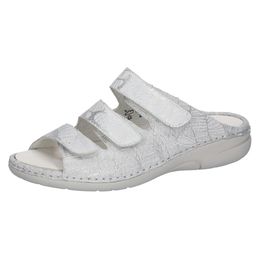 Waldl&auml;ufer WALDL&Auml;UFER Pantolette Damen Gr&ouml;&szlig;e 43 silber / wei&szlig;