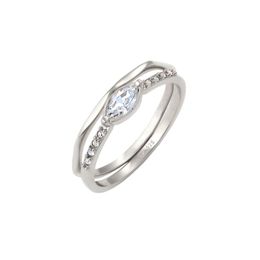 Elli Ring Damen Gr&ouml;&szlig;e 52 silber / transparent