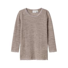 name it Shirt 'NMFWang' Mädchen Größe 92 dunkelbeige