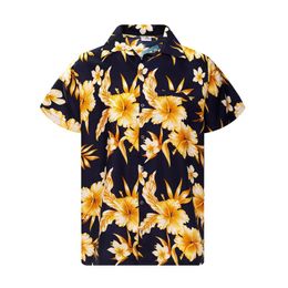 King Kameha Shirt 'Mono Flowers' male Yellow size 6XL