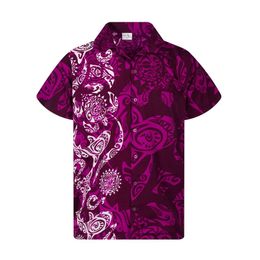 King Kameha Shirt 'Maori Wedding' male Purple size L