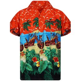 King Kameha Shirt 'Bike' male Orange size XS