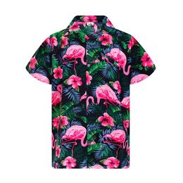 King Kameha Shirt 'Flamingo Flowers' male Pink size L