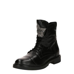 Mjus Schn&uuml;rstiefelette Damen Gr&ouml;&szlig;e 39 schwarz / silber Winterschuhe