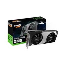 Inno3D GeForce RTX 5060 TWIN X2 OC 8GB, Grafikkarte DLSS 4, 3x DisplayPort, 1x HDMI 2.1