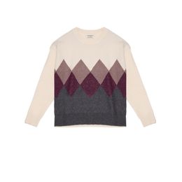 Camomilla Italia Pullover 'Mabel' Damen Größe XL hellbeige / kupfer / graphit / weinrot