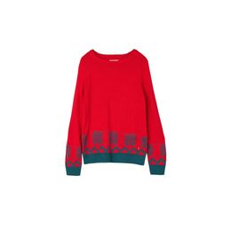 Camomilla Italia Pullover 'Marnie' Damen Gr&ouml;&szlig;e XL petrol / rot