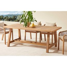 Riess Ambiente Outdoor Garten-Esstisch BALI 210cm natur Akazienholz wetterfest Riess-Ambiente rechteckig