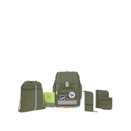 Lässig Lässig School Set Boxy Unique - Schulranzen Set 7tlg. (Gradient Green/Blue) in Olive | Gr.: onesize