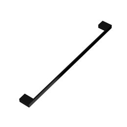 kalb Handtuchhalter Lenn mit langer Stange und beidseitig befestigt f&uuml;r Wand, gro&szlig;e M&ouml;bel, schwarz, Aluminium, L&auml;nge: 800mm, H&ouml;he: 25mm, Tiefe: 60mm