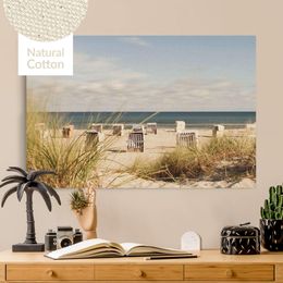 Bilderwelten Leinwandbild - Querformat Ostsee und Strandk&ouml;rbe