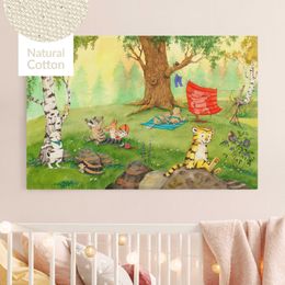 Leinwandbild Kinderzimmer Kleiner Tiger - Tarnstreifen f&uuml;r alle