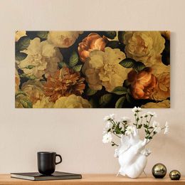 Bilderwelten Leinwandbild Rote Rosen mit Wei&szlig;en Rosen