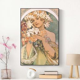 Akustik-Wechselbild Alfons Mucha - Blume