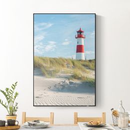 Akustik-Wechselbild Leuchtturm an der Nordsee