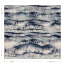 Bilderwelten Vorhang nach Ma&szlig; blickdicht Verdunkelung Natur modern Aquarell blau - Abstrakte Aquarell Berge - Landschaft Wohnzimmer Schlafzimmer