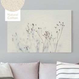 Bilderwelten Leinwandbild Zartblaue Wildblumen
