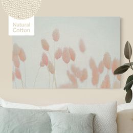 Bilderwelten Leinwandbild Rosa Gr&auml;serspitzen