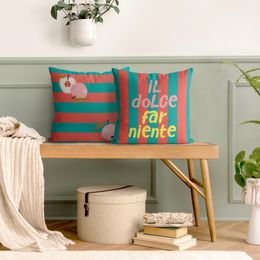 Dekokissen 2er Set PopArt Sommer Il dolce far niente Duo