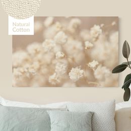 Bilderwelten Leinwandbild Bl&uuml;tentr&auml;ume in Creme